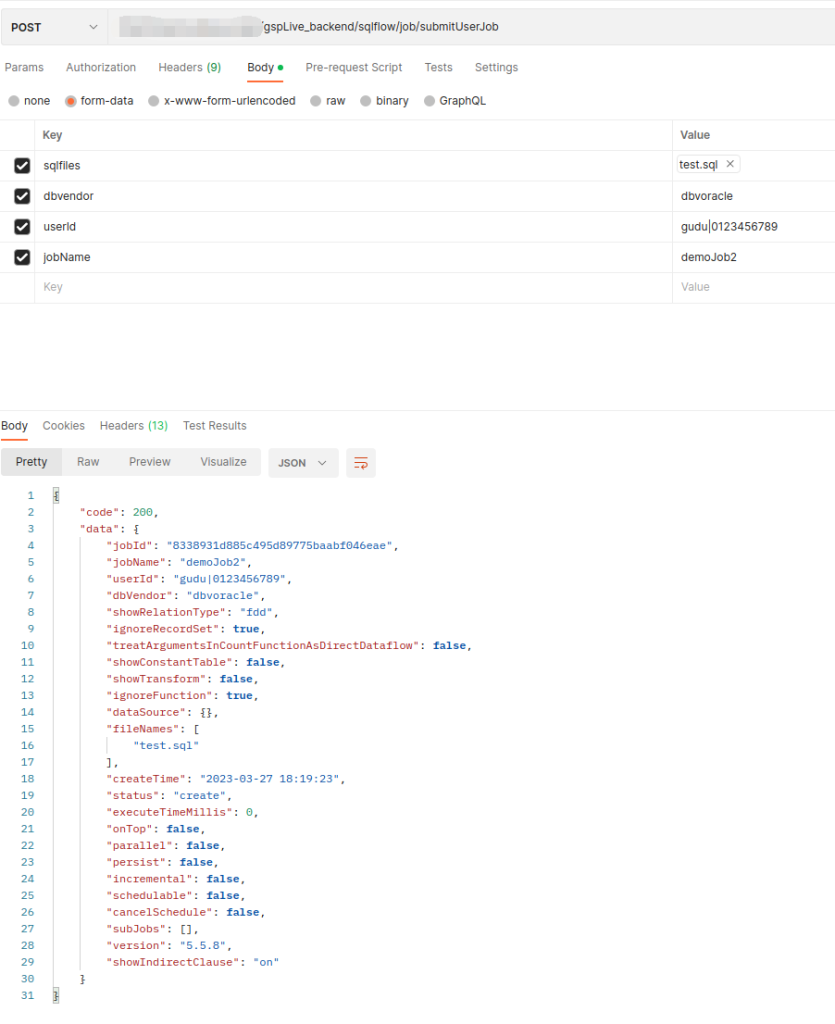 Visualize selected data with SQLFlow REST API in Job mode