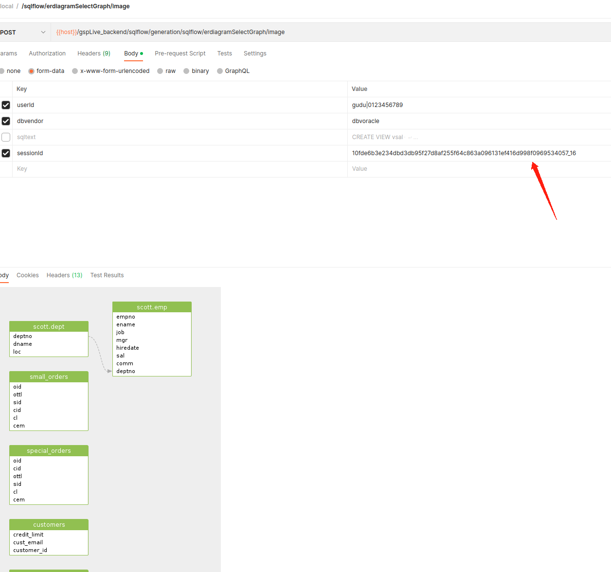 Export E-R Diagram with SQLFlow REST API