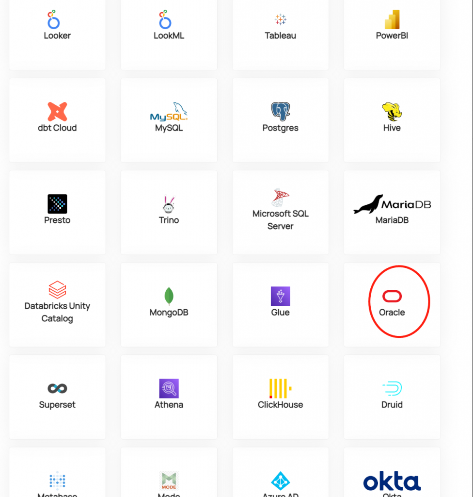Ingest Oracle metadata on Datahub