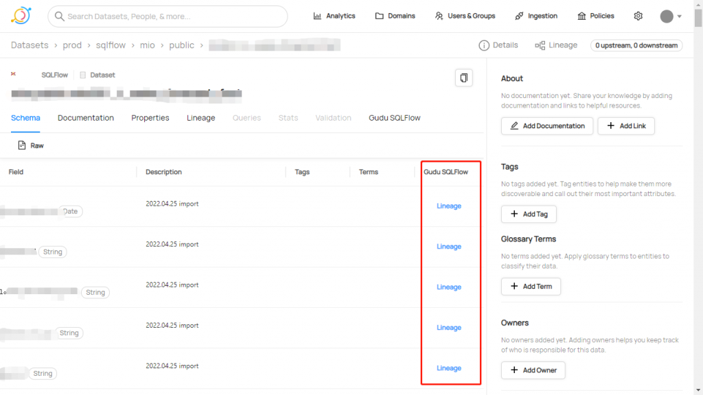 Integrate SQLFlow into Datahub